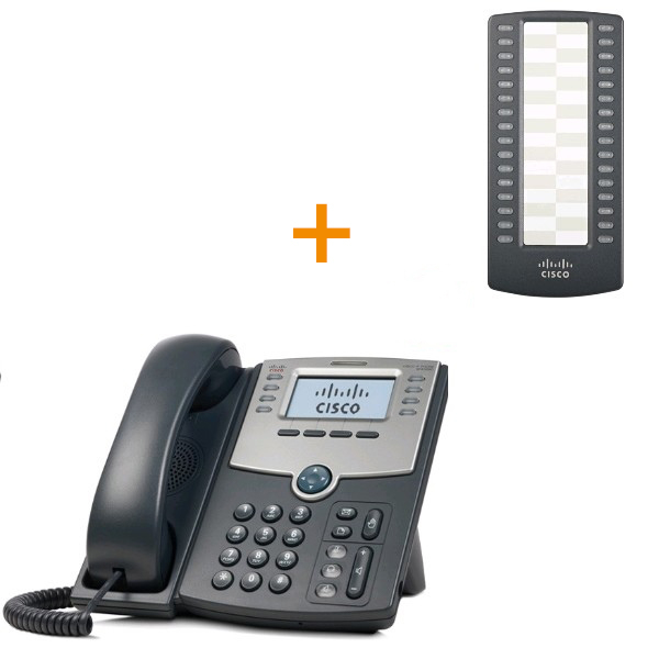 Poste IP Cisco SPA 508G + module Cisco SPA 500S de 32 touches